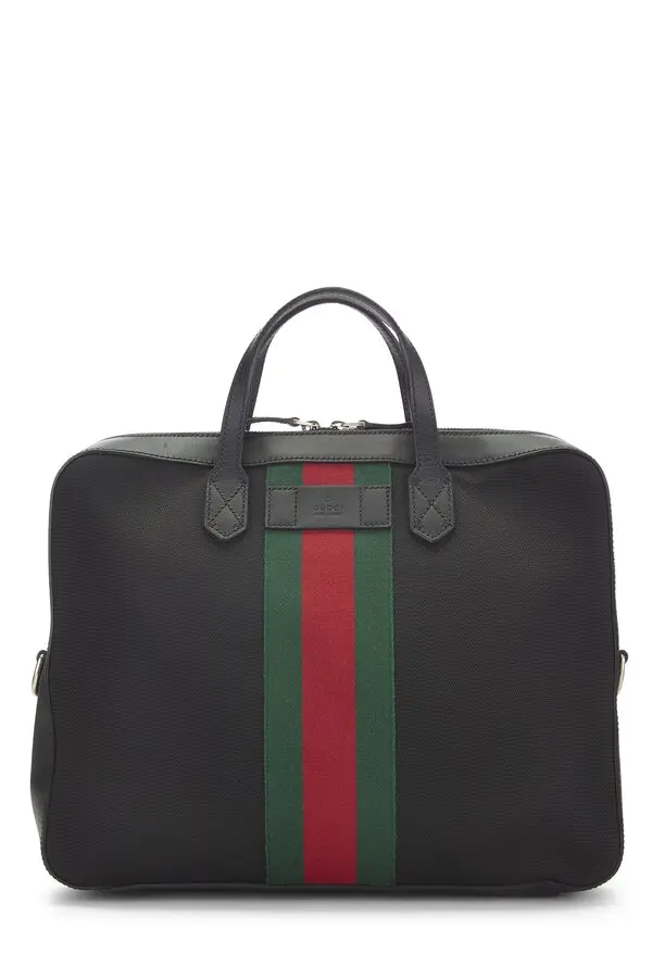 Gucci Techno Canvas Web Briefcase