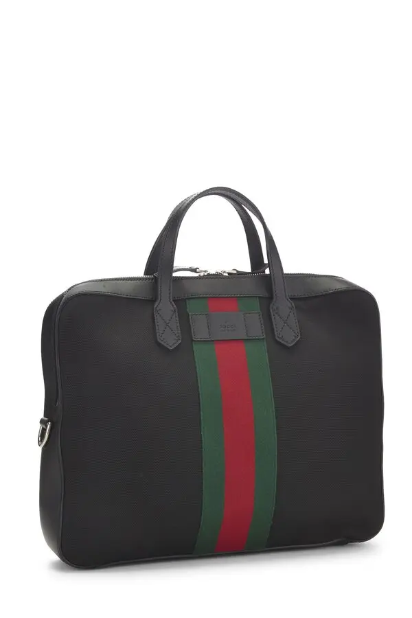 Gucci Techno Canvas Web Briefcase
