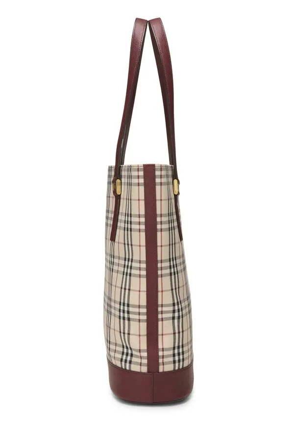 Burberry Jacquard Check Bucket Tote