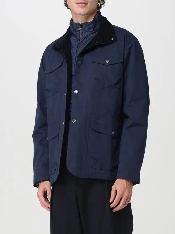 Barbour Waxed Cotton Jacket - Blue