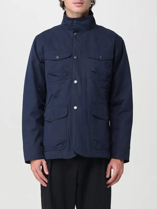 Barbour Waxed Cotton Jacket - Blue
