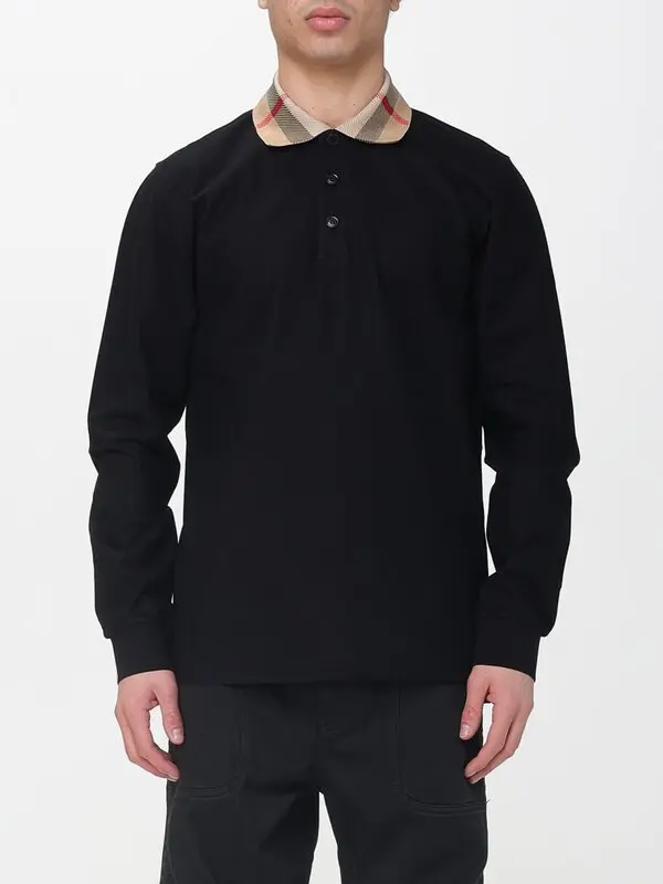 Burberry Cotton Polo Shirt - Black