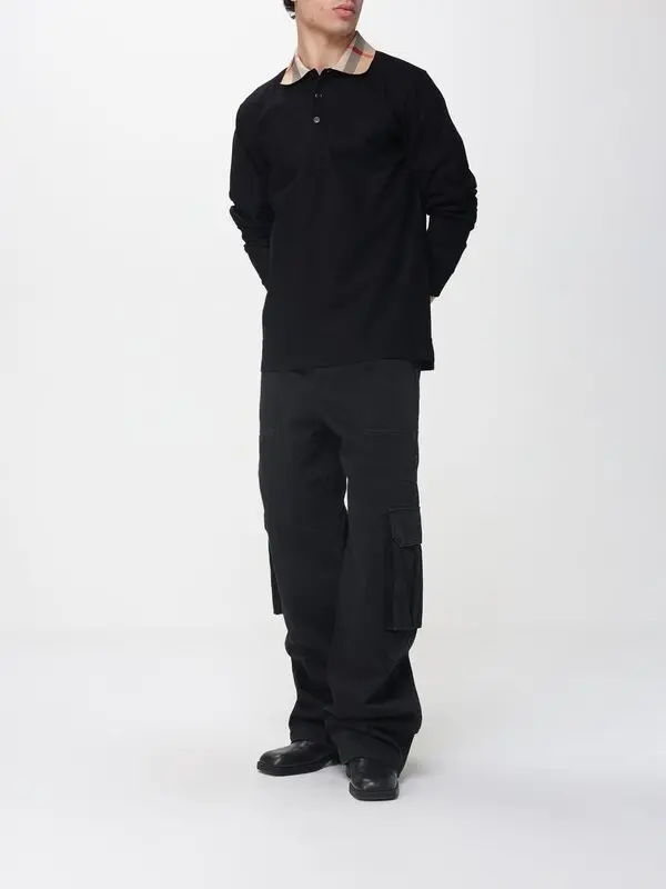 Burberry Cotton Polo Shirt - Black
