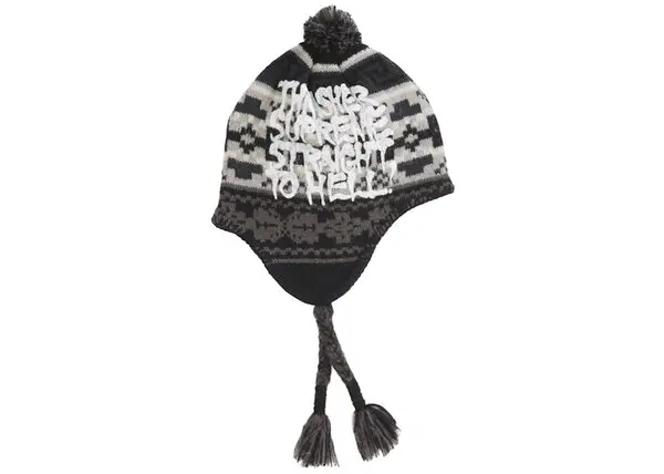 Supreme Thrasher Earflap Beanie - Black