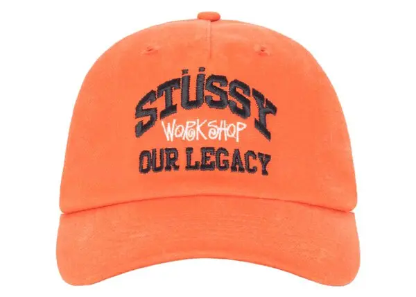 StüSsy X Our Legacy Work Shop Low Profile Trucker Cap - Fire