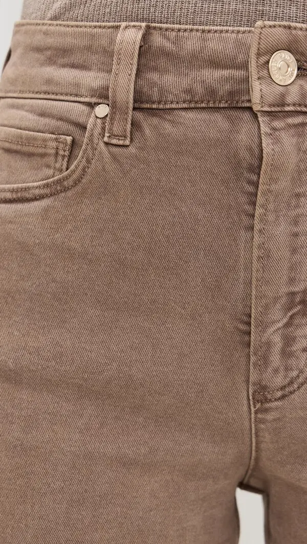 Paige Vanessa High Rise Wide Leg Jeans With Raw Hem