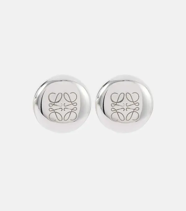 Loewe Anagram Pebble Stud Earrings - Silver