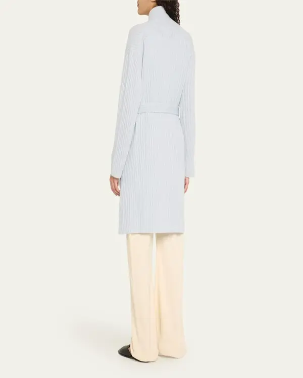 ARLOTTA CASHMERE Ribbed Cashmere Short Robe