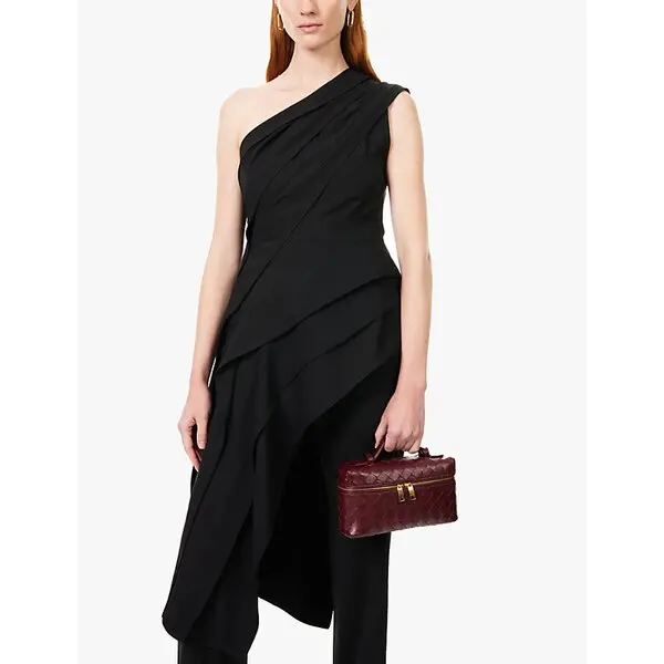 Bottega Veneta Leather Cross-body Bag - Barolo-gold