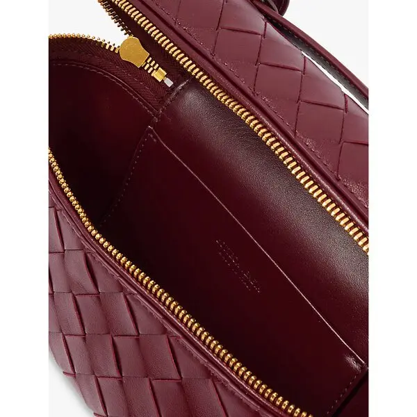 Bottega Veneta Leather Cross-body Bag - Barolo-gold