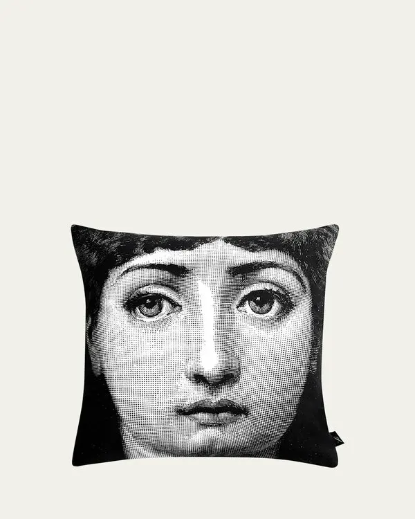 FORNASETTI Tema E Variazioni N.1 Cushion, 15" Square - Blackwhite