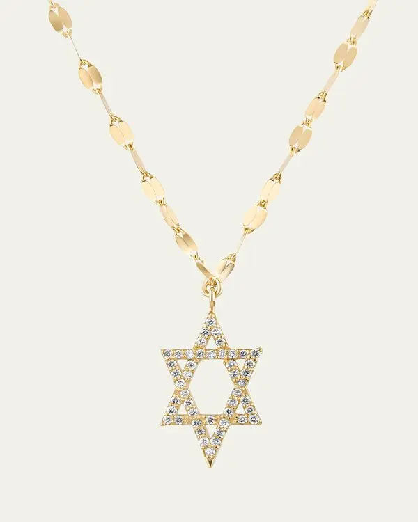 Lana Jewelry 14k Star Of David Diamond Pendant Necklace - Gold