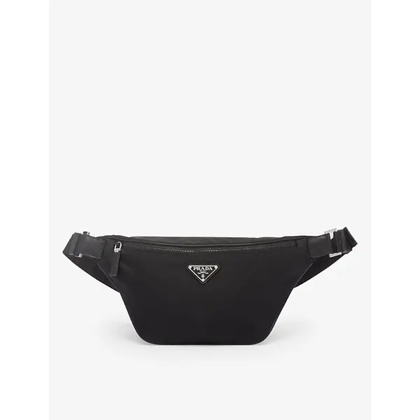 Prada Re-nylon Saffiano Leather Belt Bag - Black