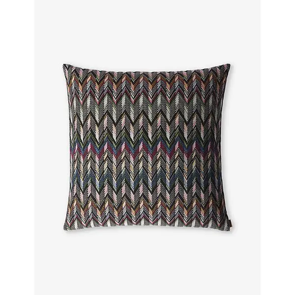 Missoni Stride Zig-zag Woven Cushion 50cm X 50cm - Black/multi