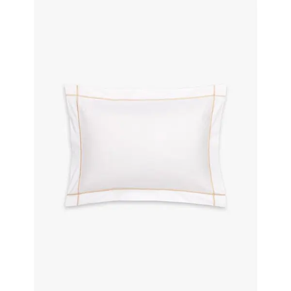 YVES DELORME Athena Bourdon-stitch Oxford Pima-cotton Pillow Case - Dune