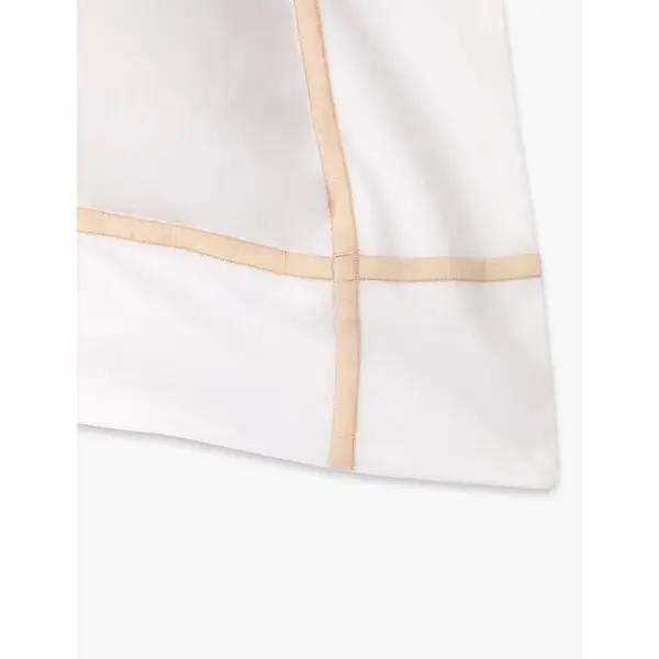 YVES DELORME Athena Bourdon-stitch Oxford Pima-cotton Pillow Case - Dune