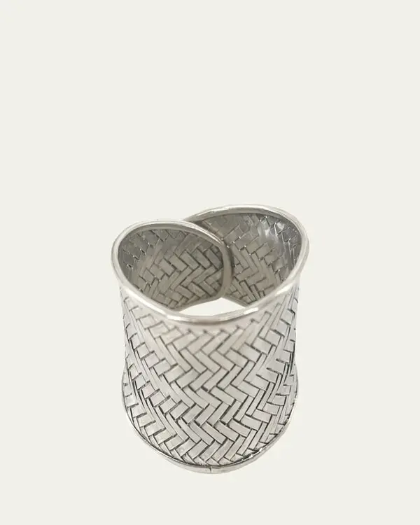 NOMI K Silvertone Cuff Napkin Rings, Set Of 4