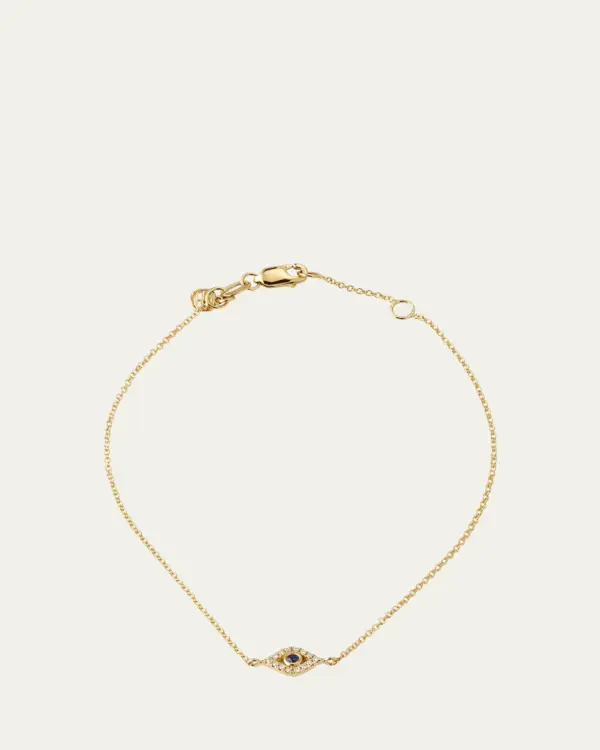 SYDNEY EVAN 14k Yellow Diamond Evil Eye Bracelet