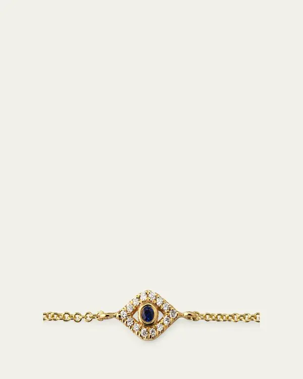 SYDNEY EVAN 14k Yellow Diamond Evil Eye Bracelet