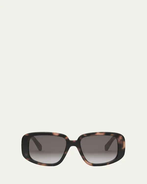 Celine Bold 3 Dots Acetate Shield Sunglasses - Havana/gradient Roviex