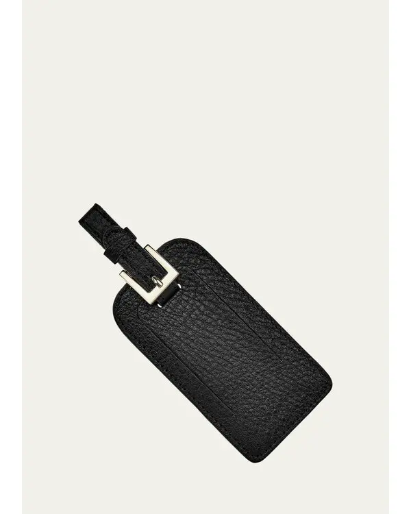 GRAPHIC IMAGE Leather Luggage Tag - Black