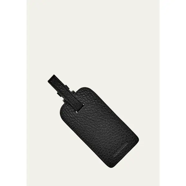 GRAPHIC IMAGE Leather Luggage Tag - Black
