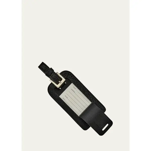 GRAPHIC IMAGE Leather Luggage Tag - Black