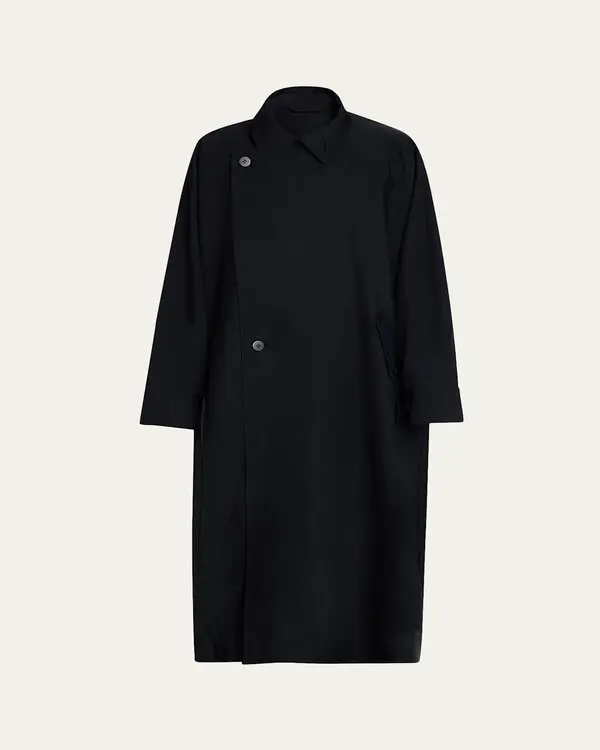 Issey Miyake Oversized Trench Coat - Black | Editorialist
