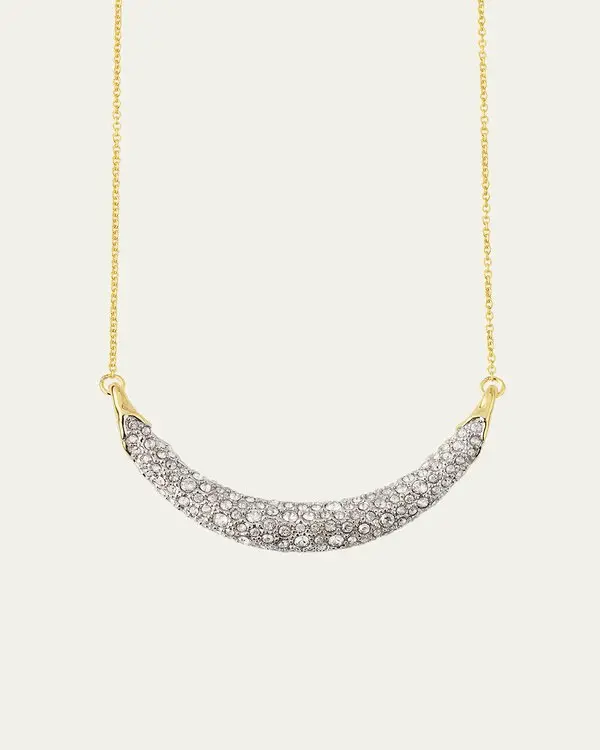 Alexis Bittar Solanales Crystal Crescent Pendant Necklace