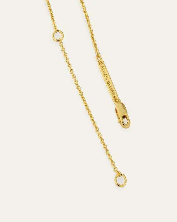 Alexis Bittar Solanales Crystal Crescent Pendant Necklace