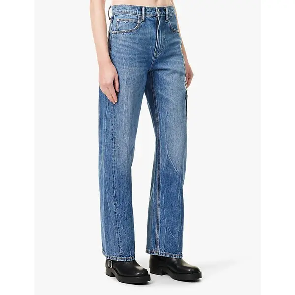 Alexander Wang Blade-logo Balloon Wide-leg Denim Jeans