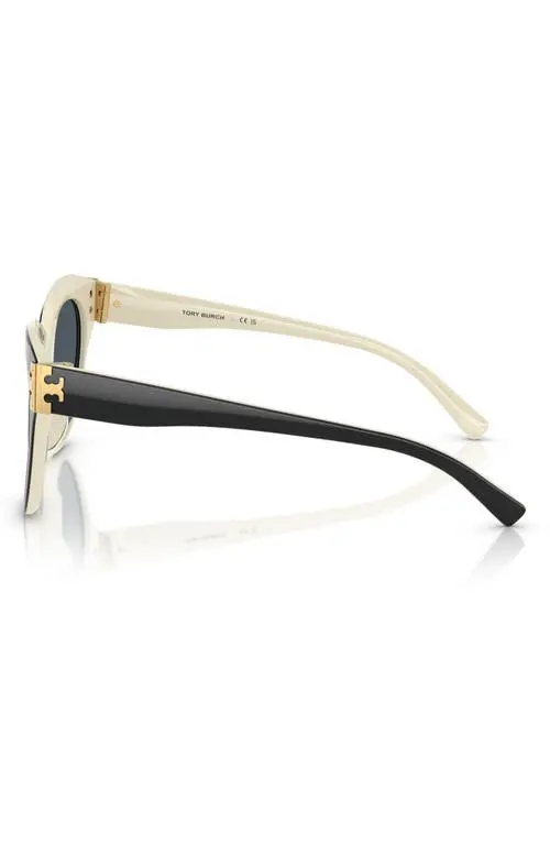 Tory Burch 53mm Phantos Sunglasses - Black/ivory