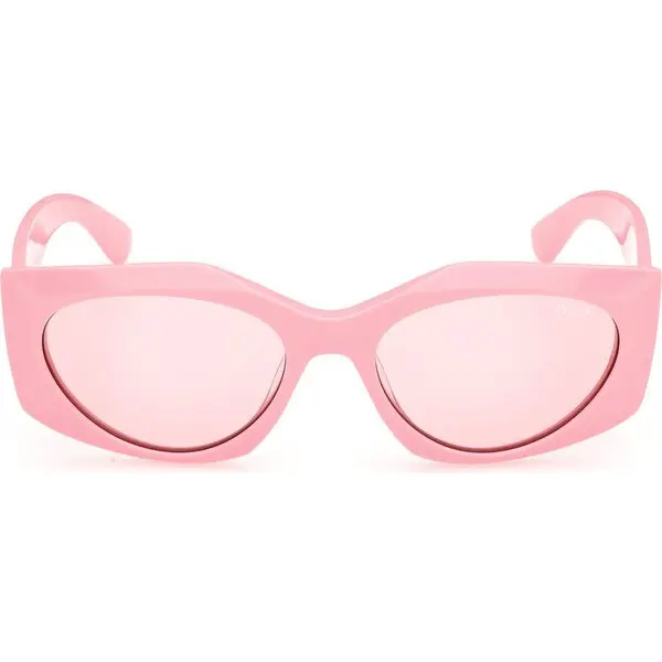 Emilio Pucci Geometric Sunglasses - Shiny Pink / Bordeaux