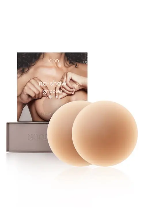 NOOD No-show Grippies® Reusable Round Nipple Covers - No. 5 Soft Tan