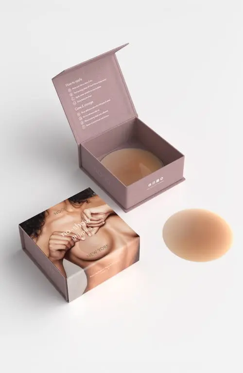 NOOD No-show Grippies® Reusable Round Nipple Covers - No. 5 Soft Tan