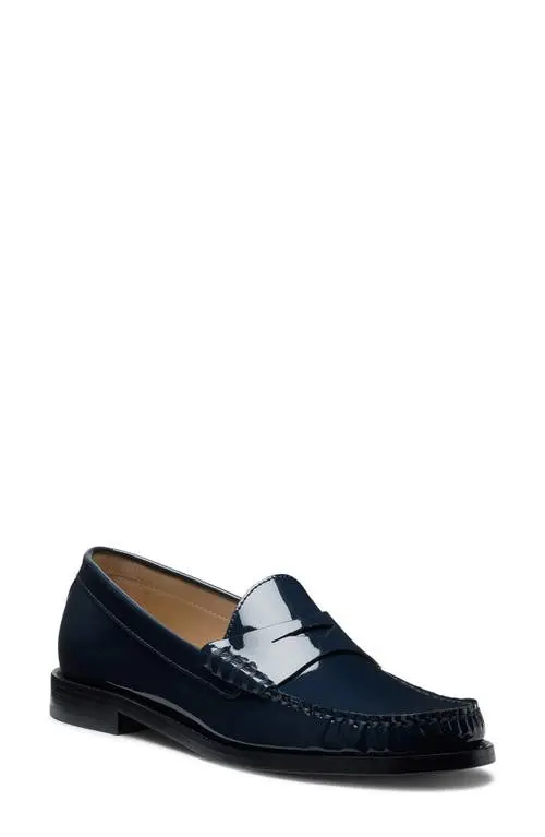 STUART WEITZMAN Lottie Penny Loafer - Nice Blue Patent