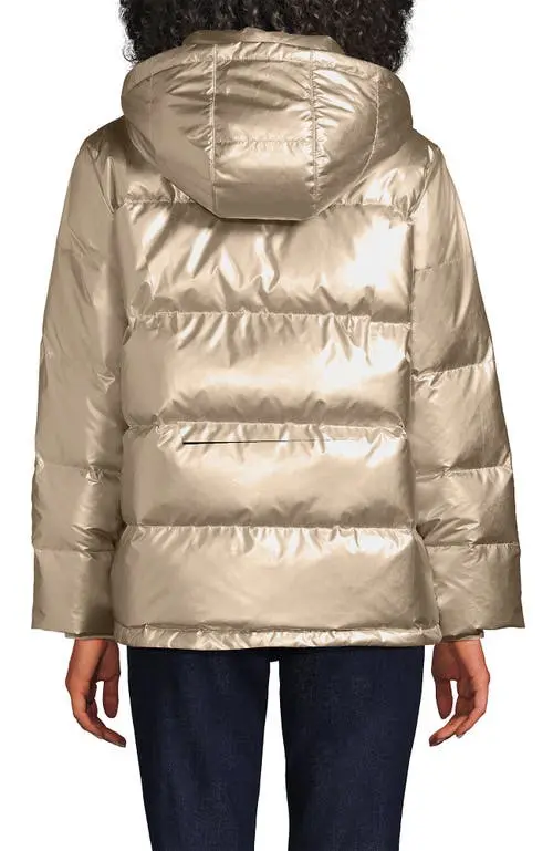 LANDS' END Wide Channel 600 Down Puffer Jacket - Gold Shine