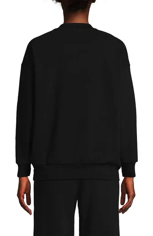LANDS' END Relaxed Long Sleeve Crew Neck Sweatshirt