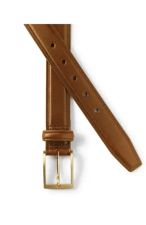 LANDS' END Glove Leather Belt - Chestnut