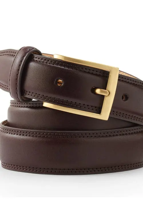 LANDS' END Glove Leather Belt - Dark Brown