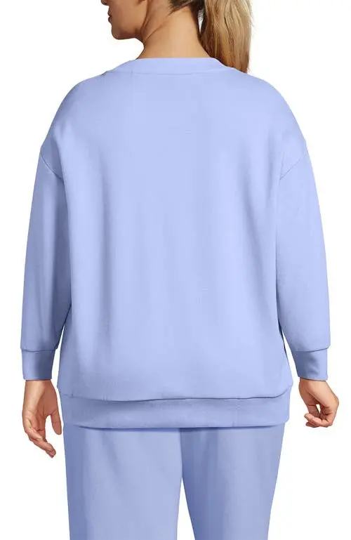 LANDS' END Relaxed Long Sleeve Crew Neck Sweatshirt