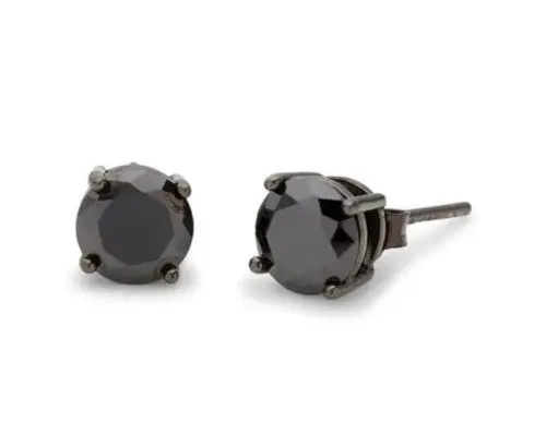 DONATELLO GIAN Sterling Silver Created Onyx Stud Earrings - Black
