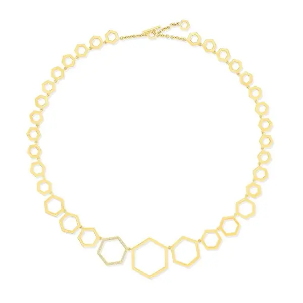CADAR B Home Diamond Hexagon Strand Necklace - One-color