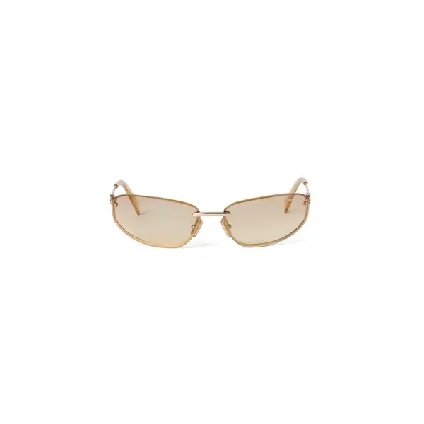Miu Miu Nocturne Sunglasses - Silver Gradient Yellow Lenses