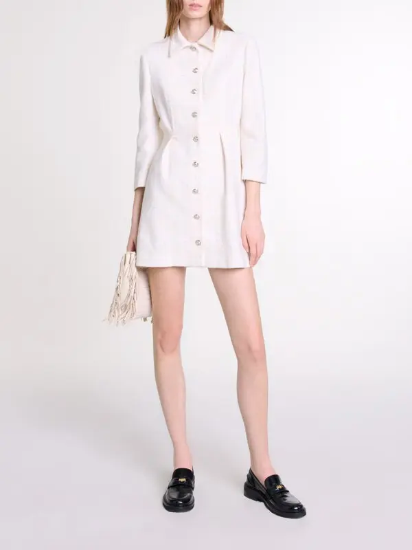 Maje Cotton Tweed Mini Dress