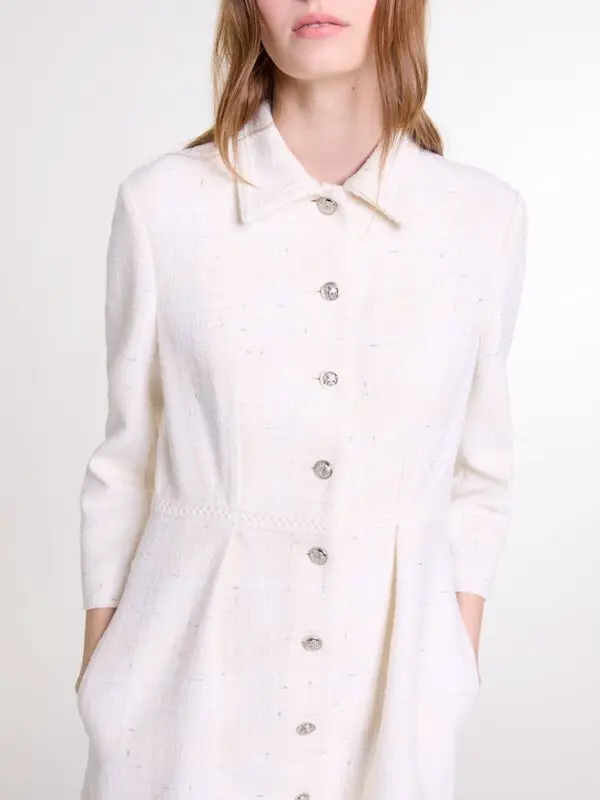 Maje Cotton Tweed Mini Dress