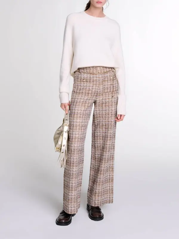 Maje Cotton Tweed Trousers