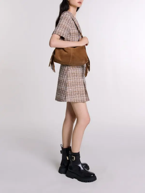 Maje Cotton Short Tweed Dress