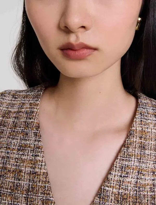 Maje Cotton Short Tweed Dress