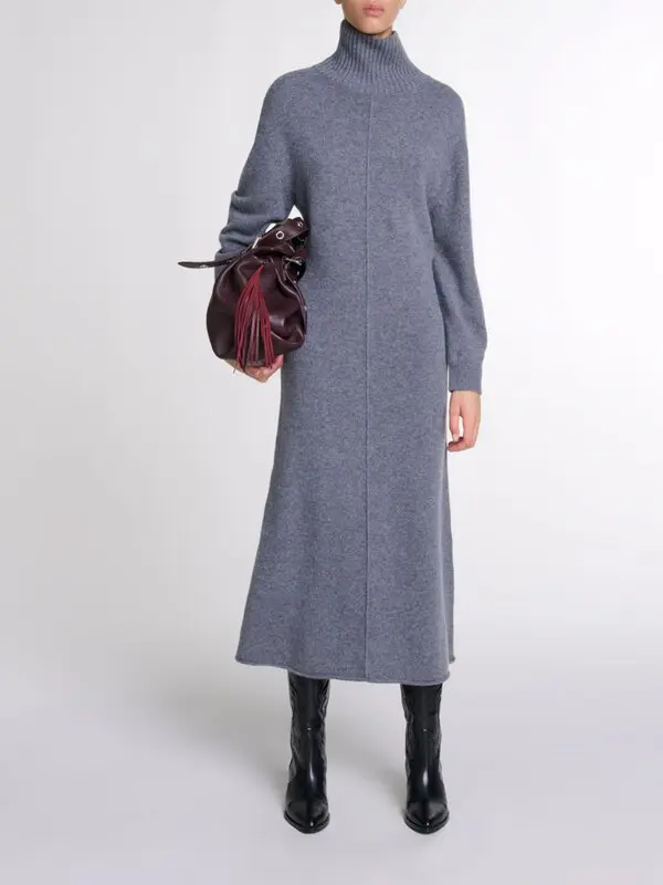 Maje Cashmere Knit Maxi Dress